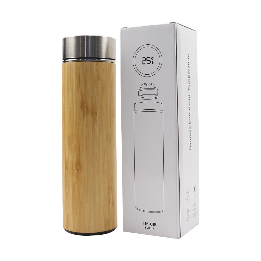 Bamboo Flask with Temperature Display | Promotional Gifts Suppliers