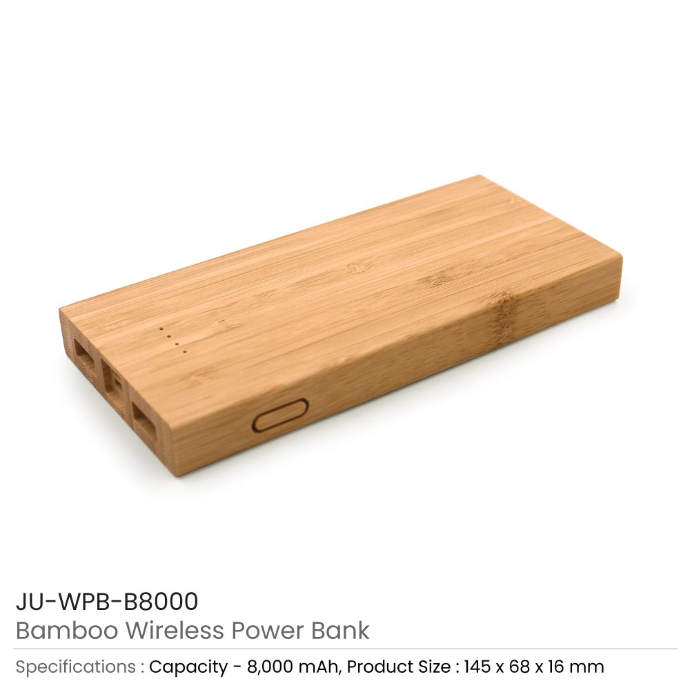 Bamboo Wireless Powerbank | Promo Powerbank | Promotional Gifts Suppliers