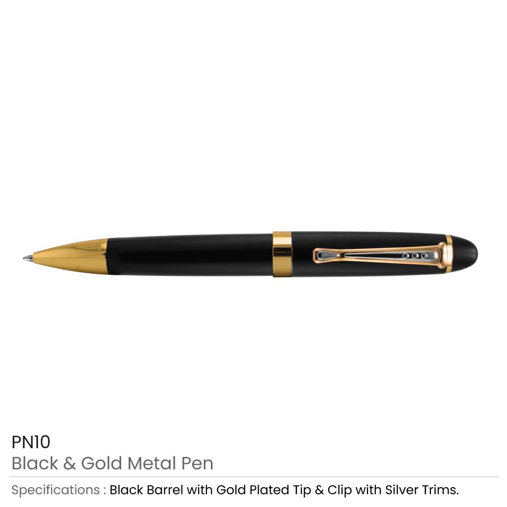 Black and Gold Metal Pens | Promotional Gifts Suppliers