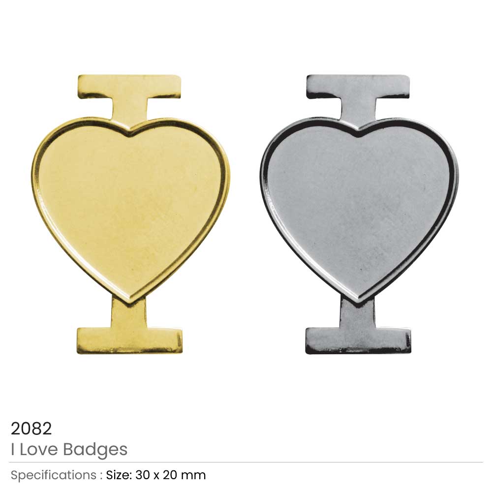 I Love Metal Badges | Promotional Gifts Suppliers