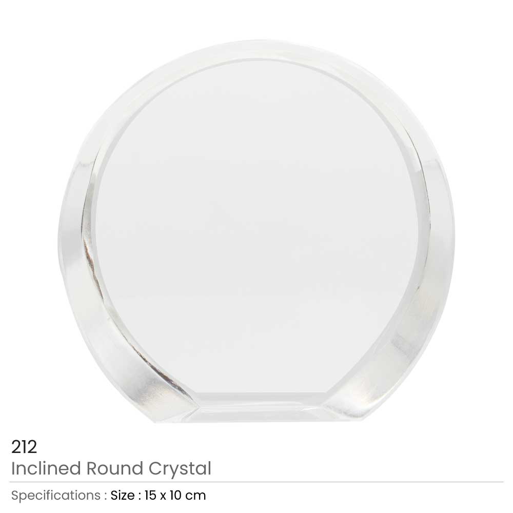 Inclined Round Crystals | Promotional Gifts Suppliers