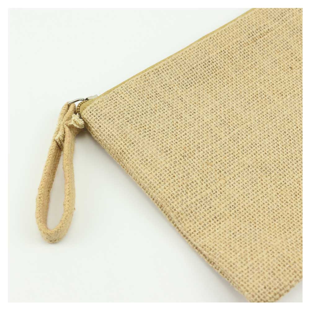 Natural Jute Zipper Pouch | Promotional Gifts Suppliers