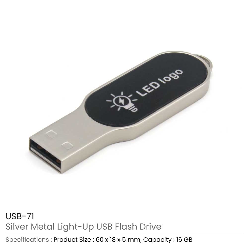 Oval Shaped Light-Up Logo USB | Promotional Gifts Suppliers