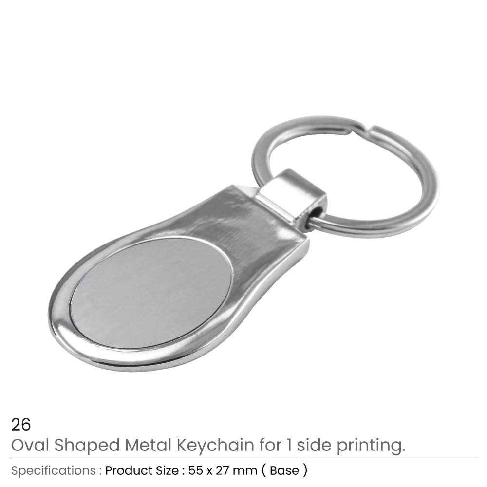 Oval Shaped Metal Keychains | Promotional Gifts Suppliers