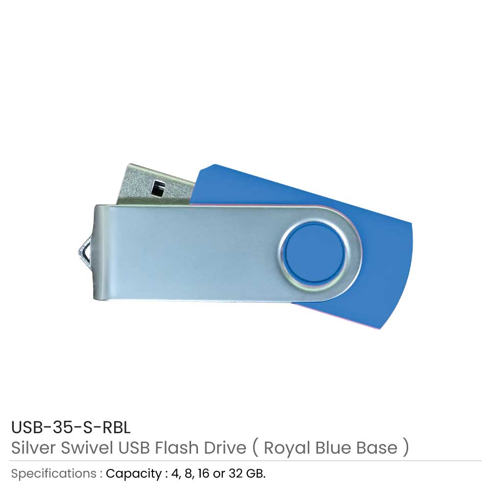 Silver Swivel USB Flash Drives | Promotional Gifts Suppliers
