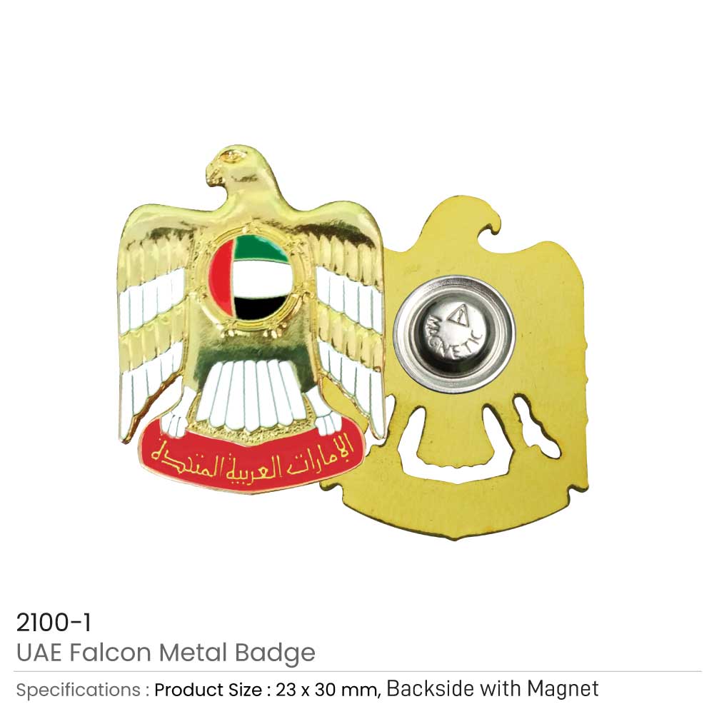 UAE Falcon Badges with Magnet | Promotional Gifts Suppliers