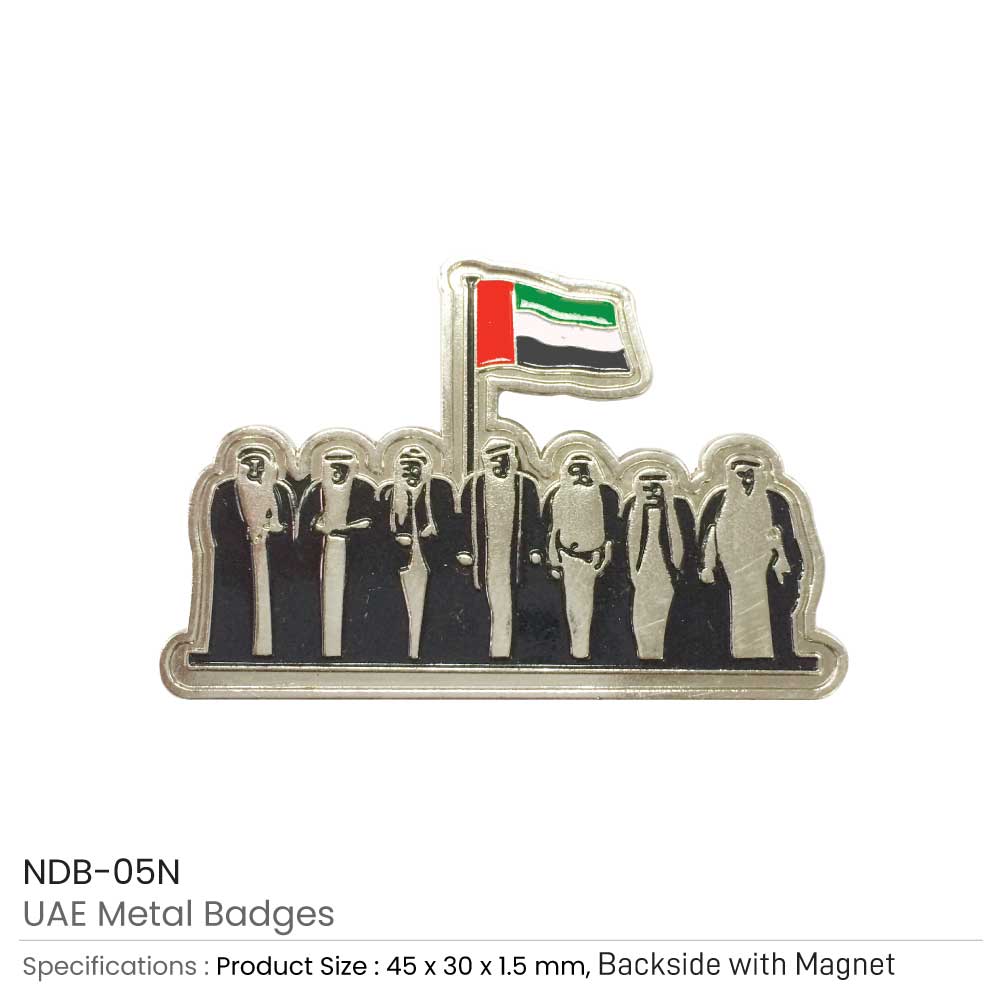 UAE Metal Badges with Magnet | Promotional Gifts Suppliers