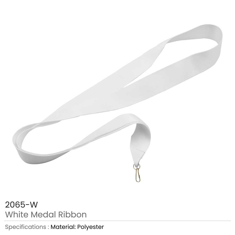 White Medal Ribbon | Promotional Gifts Suppliers