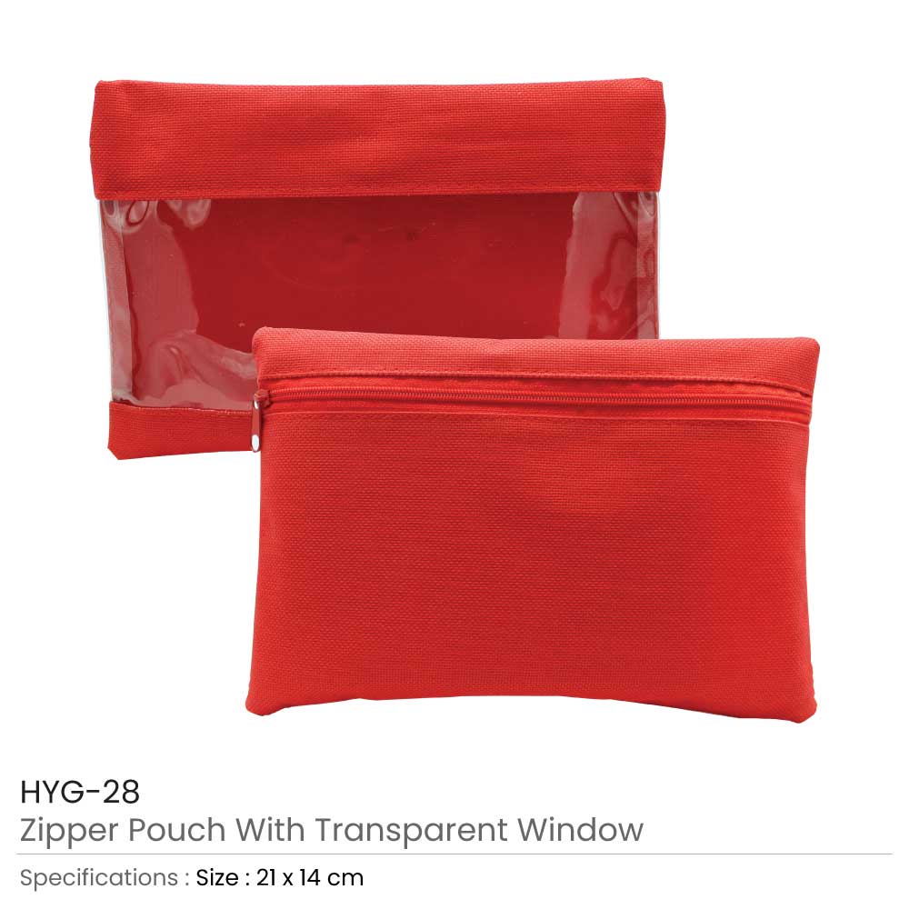 Zipper Pouch with Transparent Window | Promotional Gifts Suppliers
