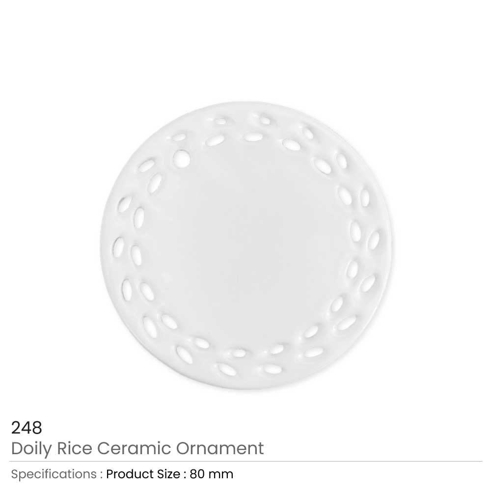 Doily Rice Ceramic Ornaments | Promotional Gifts Suppliers