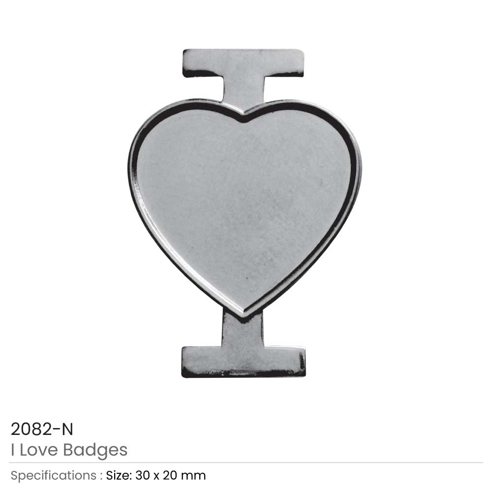 I Love Metal Badges | Promotional Gifts Suppliers