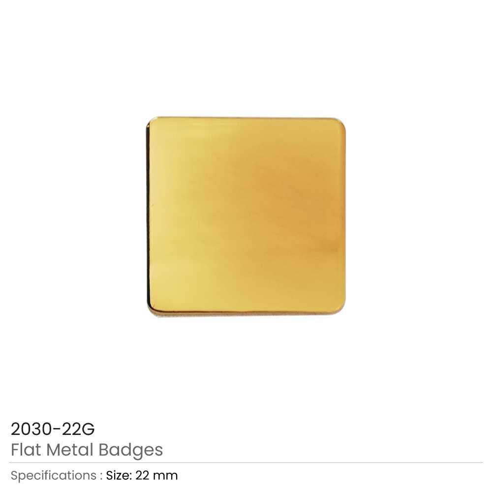Square Flat Metal Badges | Promotional Gifts Suppliers