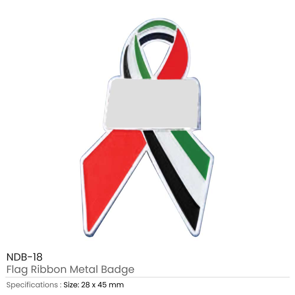UAE Flag Ribbon Metal Badges | Promotional Gifts Suppliers