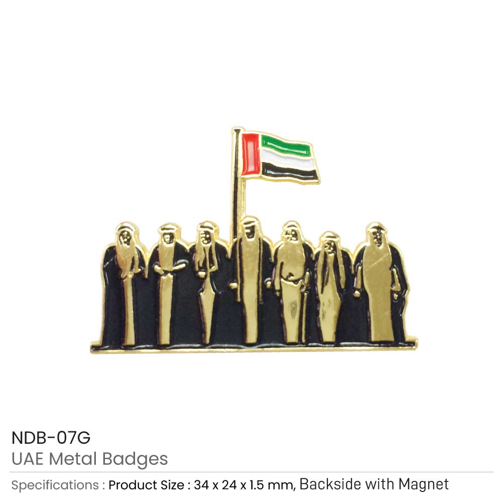 UAE Metal Badges Gold | Promotional Gifts Suppliers
