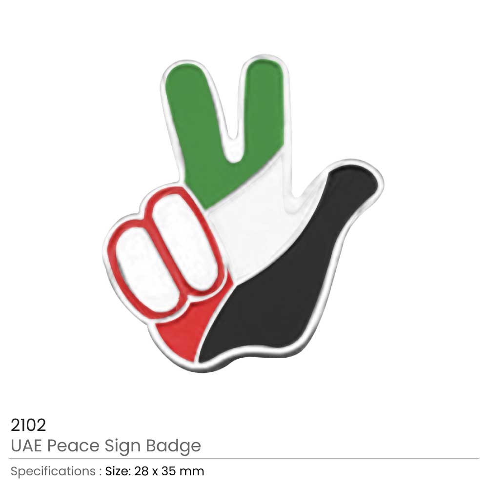 UAE Peace Sign Badges | Promotional Gifts Suppliers