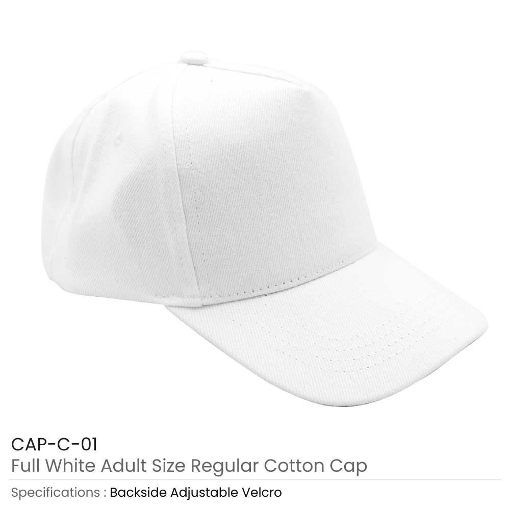 White Cotton Caps | Promotional Gifts Suppliers