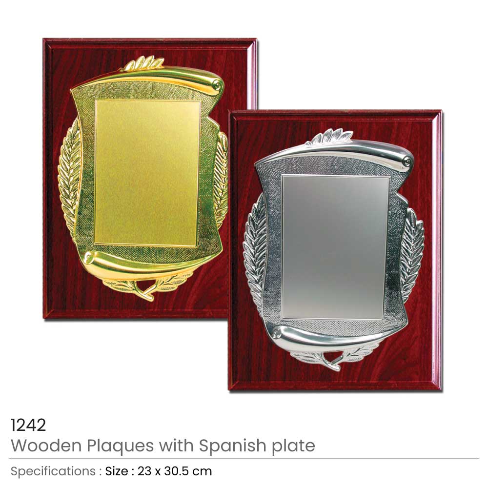 Wooden Plaques with Spanish Plate | Promotional Gifts Suppliers
