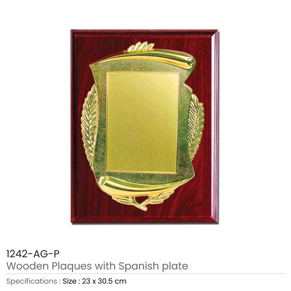Wooden Plaques with Spanish Plate | Promotional Gifts Suppliers