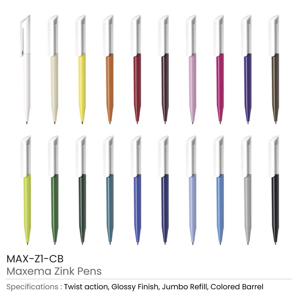 Maxema Zink Pens Colored Barrel | Promotional Gifts Suppliers