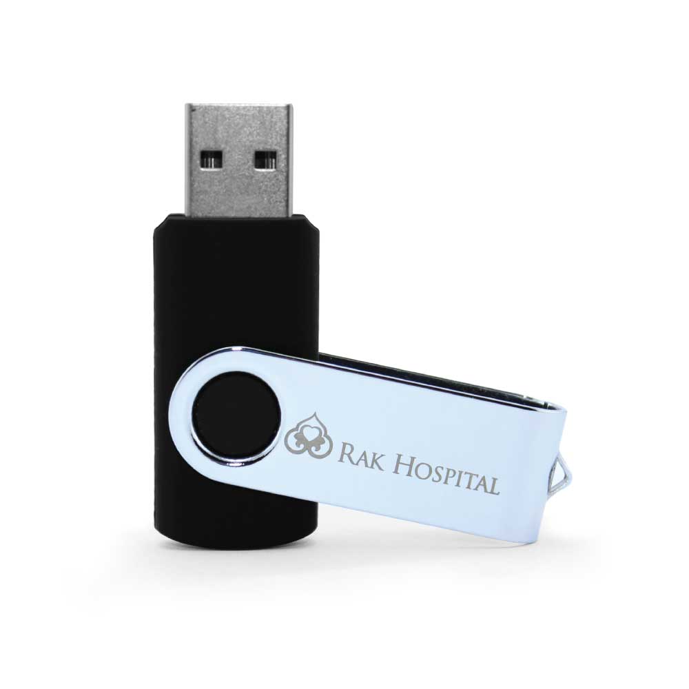 Shiny Silver Swivel USB Flash Drives | Promotional Gifts Suppliers