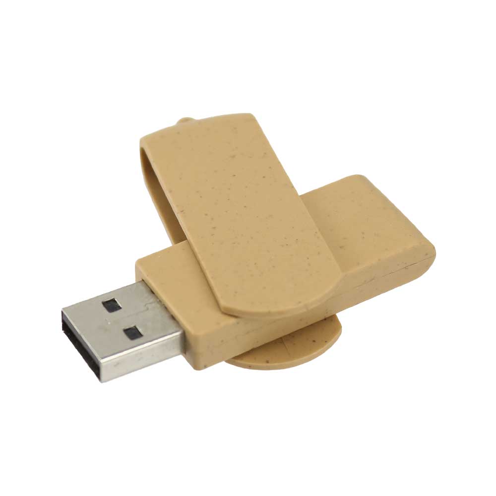 Wheat Straw Swivel USB Flash Drives | Promotional Gifts Suppliers