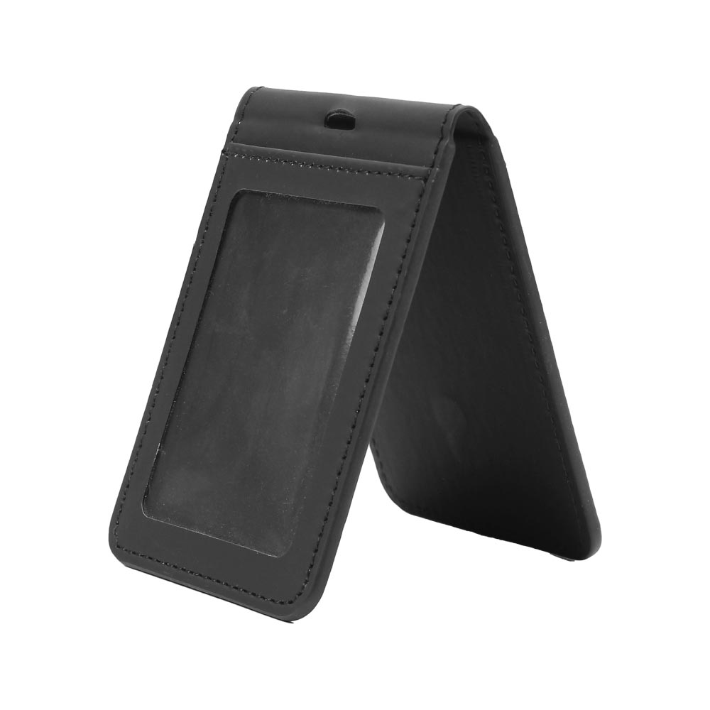 PU Leather Foldable ID Card Holder with Lace & Hook | Promotional Gifts ...