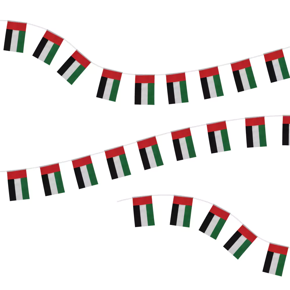 UAE String Flags and Flag Bunting 32Pcs | Promotional Gifts Suppliers