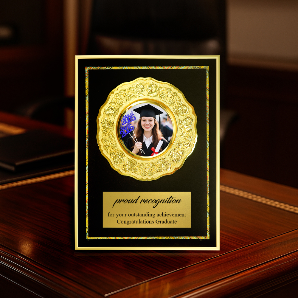 Aluminum Award Plaque A3 Size with Stand & Gold Plate in Presentation ...